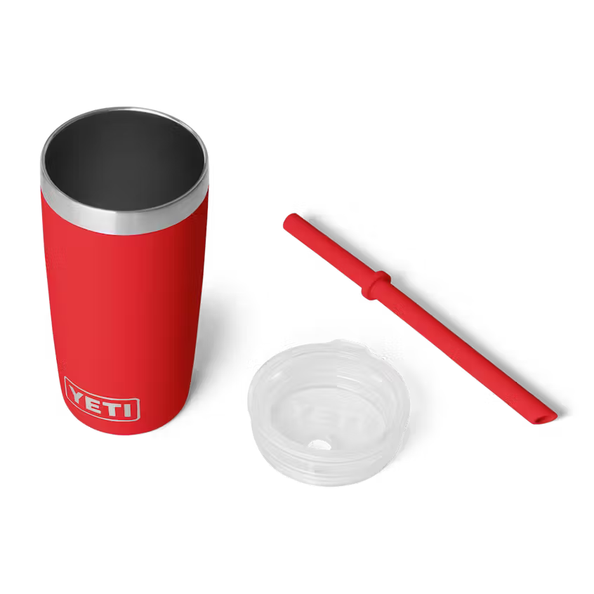 Yeti Rambler Jr 10oz/295ml Tumbler with Silicon Straw Lid - Rescue Red ...
